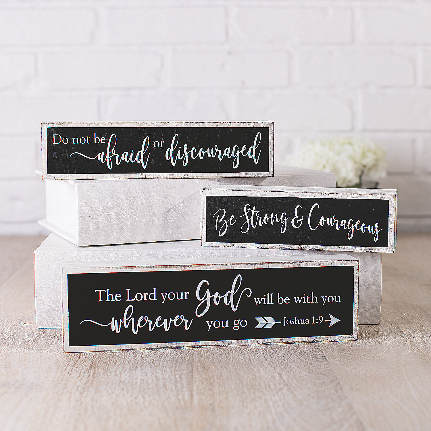 The Holiday Aisle® Religious Graduation Scripture Blocks Box Sign | Wayfair