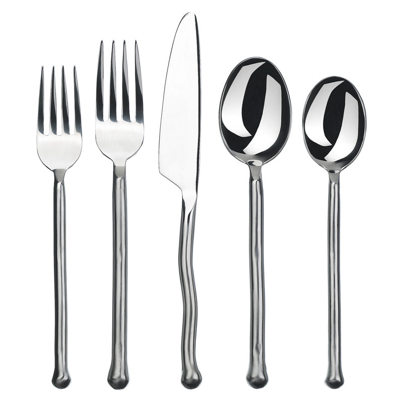 Gourmet Settings Exotique Platinum 20 Piece Flatware Set, Service for 4 ...