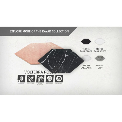 Merola Tile Volterra 7" x 13" Porcelain Stone Look Wall & Floor Tile ...