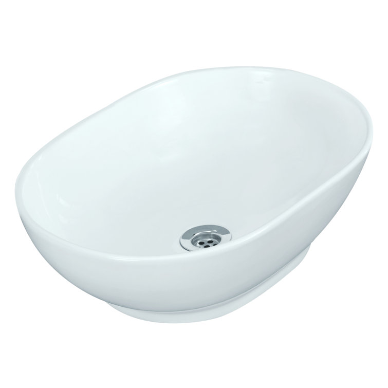 Jaquar Solo 485Mm White Ceramic Circular Countertop Basin Bathroom Sink ...
