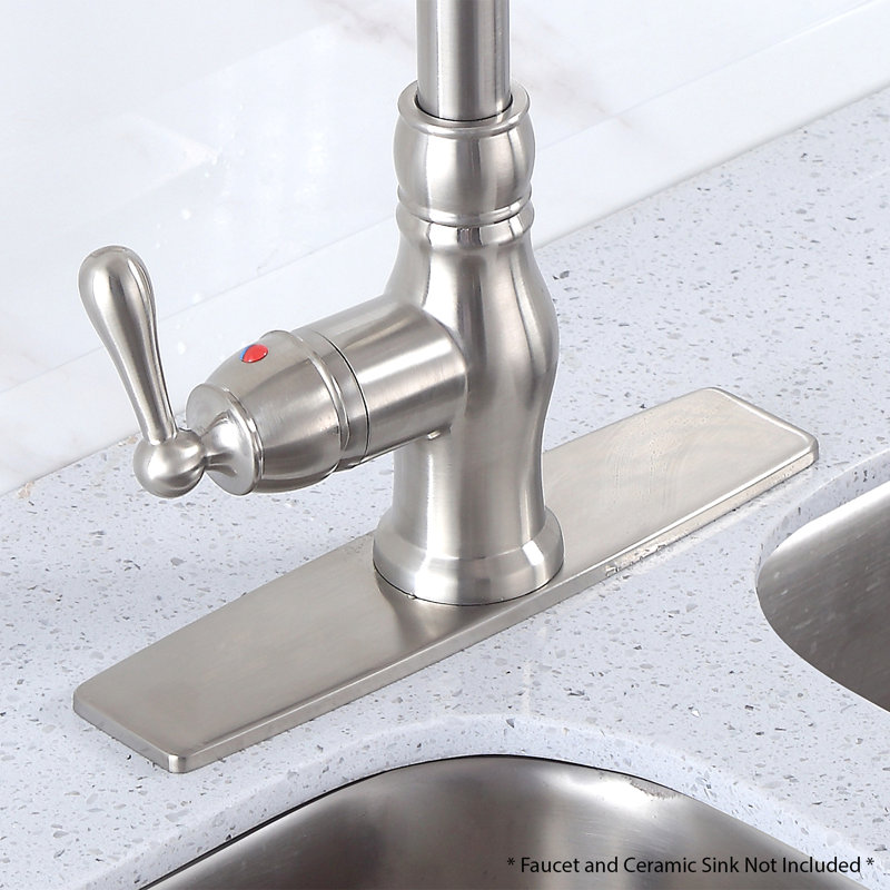 Luxier Kitchen Sink Faucet Hole Cover Deck Plate Escutcheon & Reviews ...