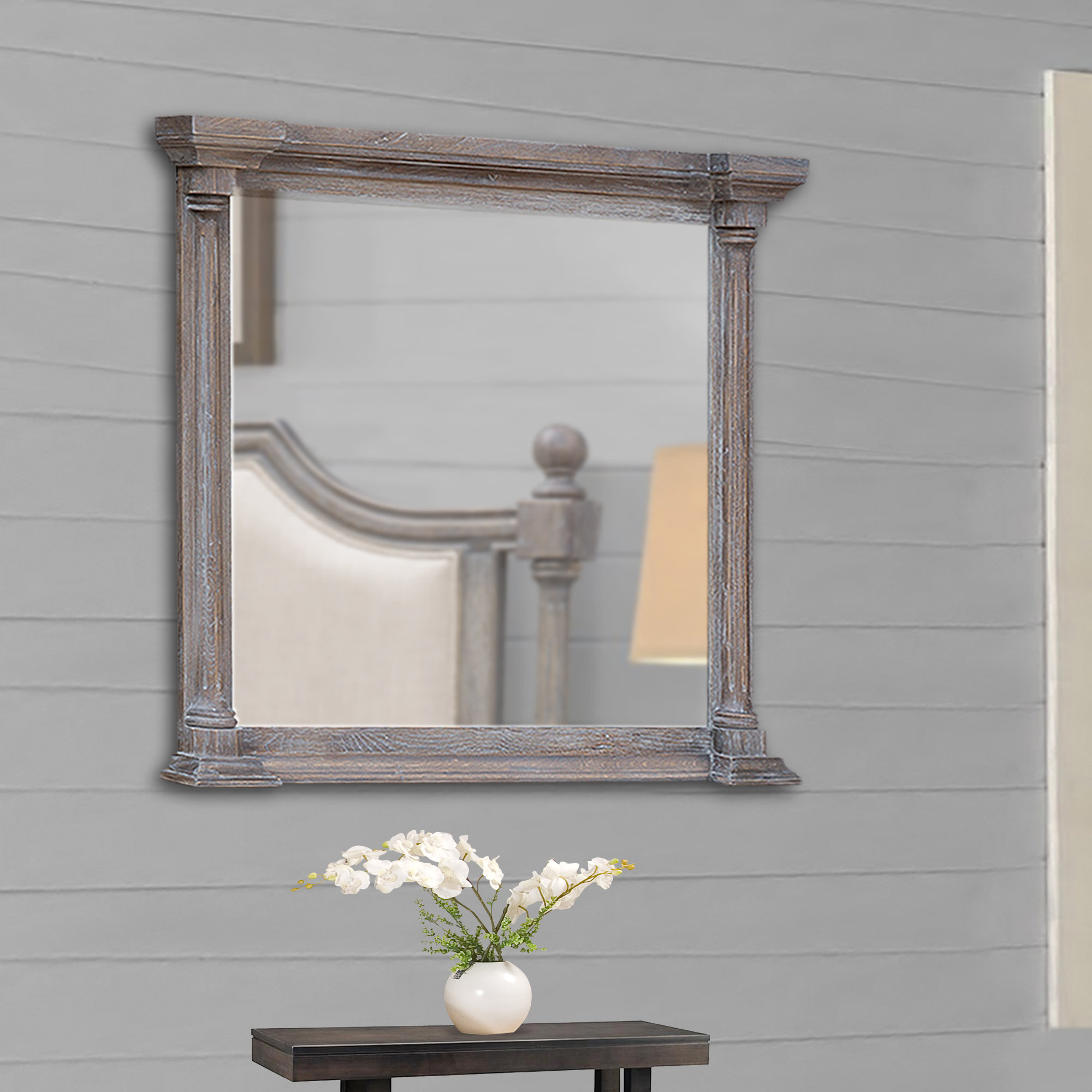 Rosalind Wheeler Durst Rectangle Solid Wood Wall Mirror | Wayfair