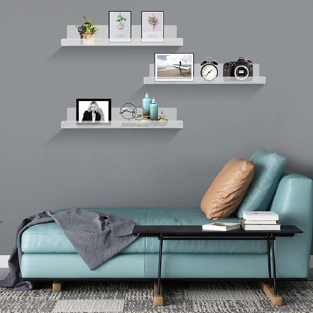 Latitude Run® 3 Piece Acrylic Picture Ledge Wall Shelf | Wayfair