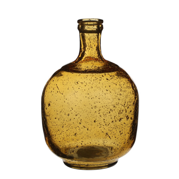 Highland Dunes Roberto Ochre Glass Table Vase & Reviews | Wayfair.co.uk
