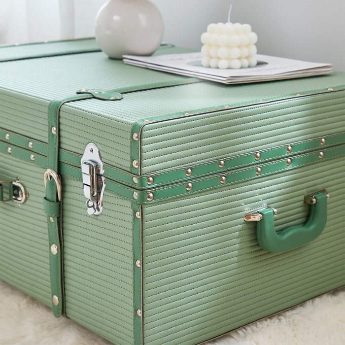 DormCo Texture Brand Trunk - Navy Raised | Wayfair