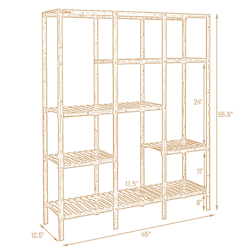 FORCLOVER Bookcase | Wayfair