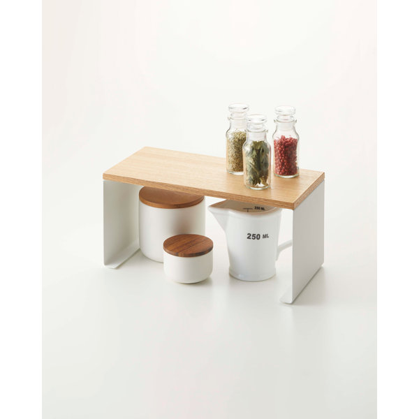 Yamazaki USA Tosca Yamazaki Home Wood-Top Stackable Kitchen Rack ...