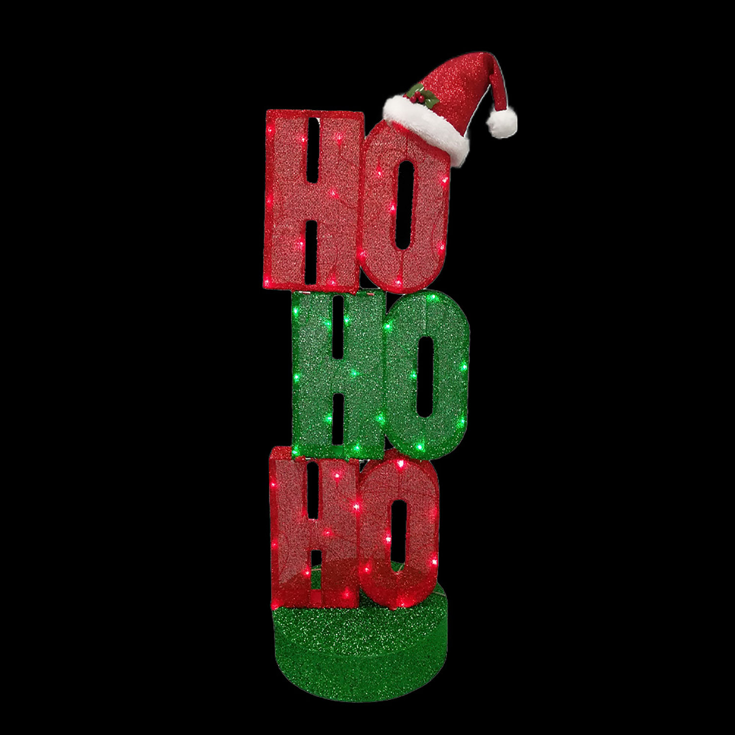 The Holiday Aisle® "HOHOHO" Figurine with Santa Hat | Wayfair