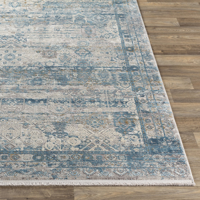 Bungalow Rose Gray/Teal Rug | Wayfair