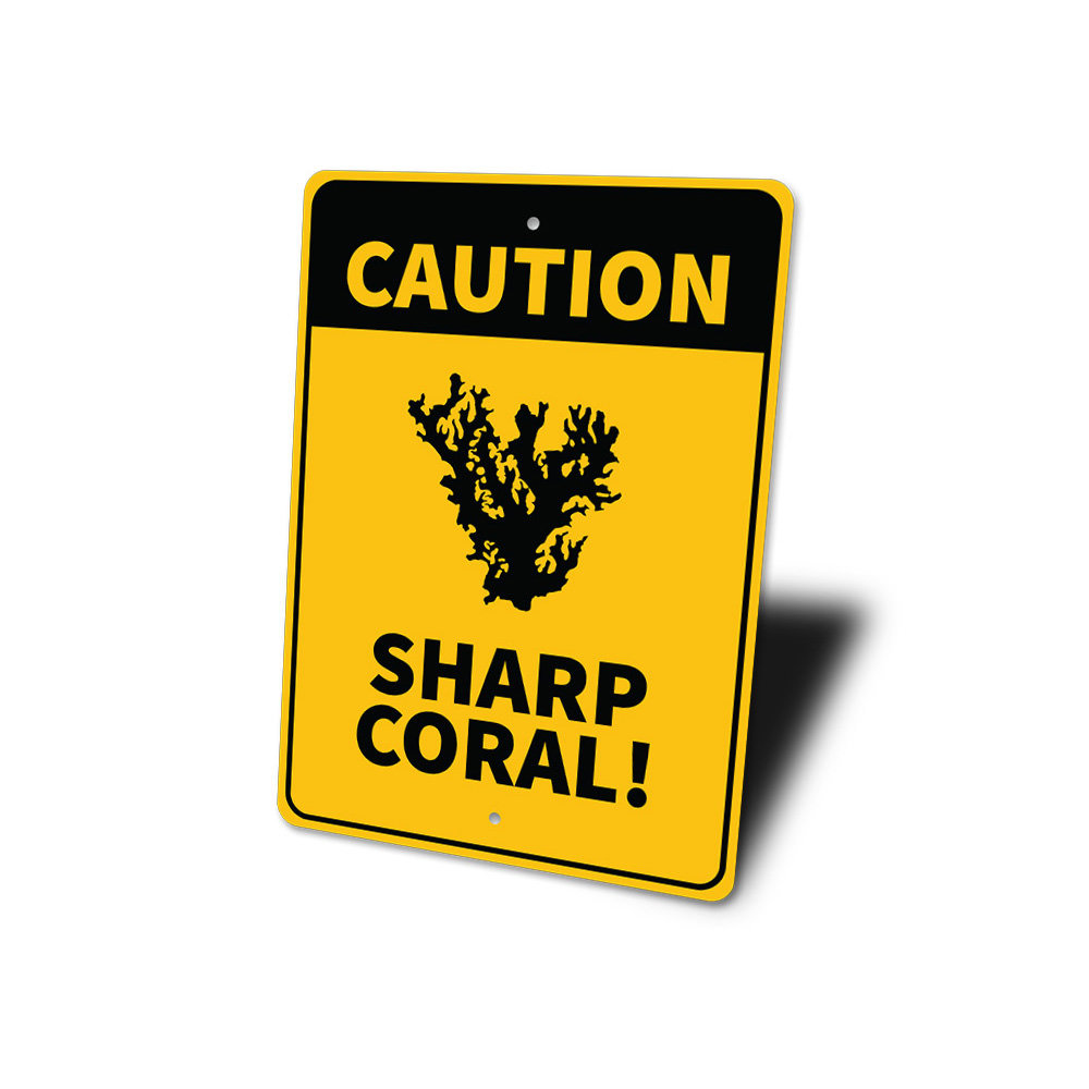 Lizton Sign Shop, Inc Caution Sharp Coral Sign | Wayfair
