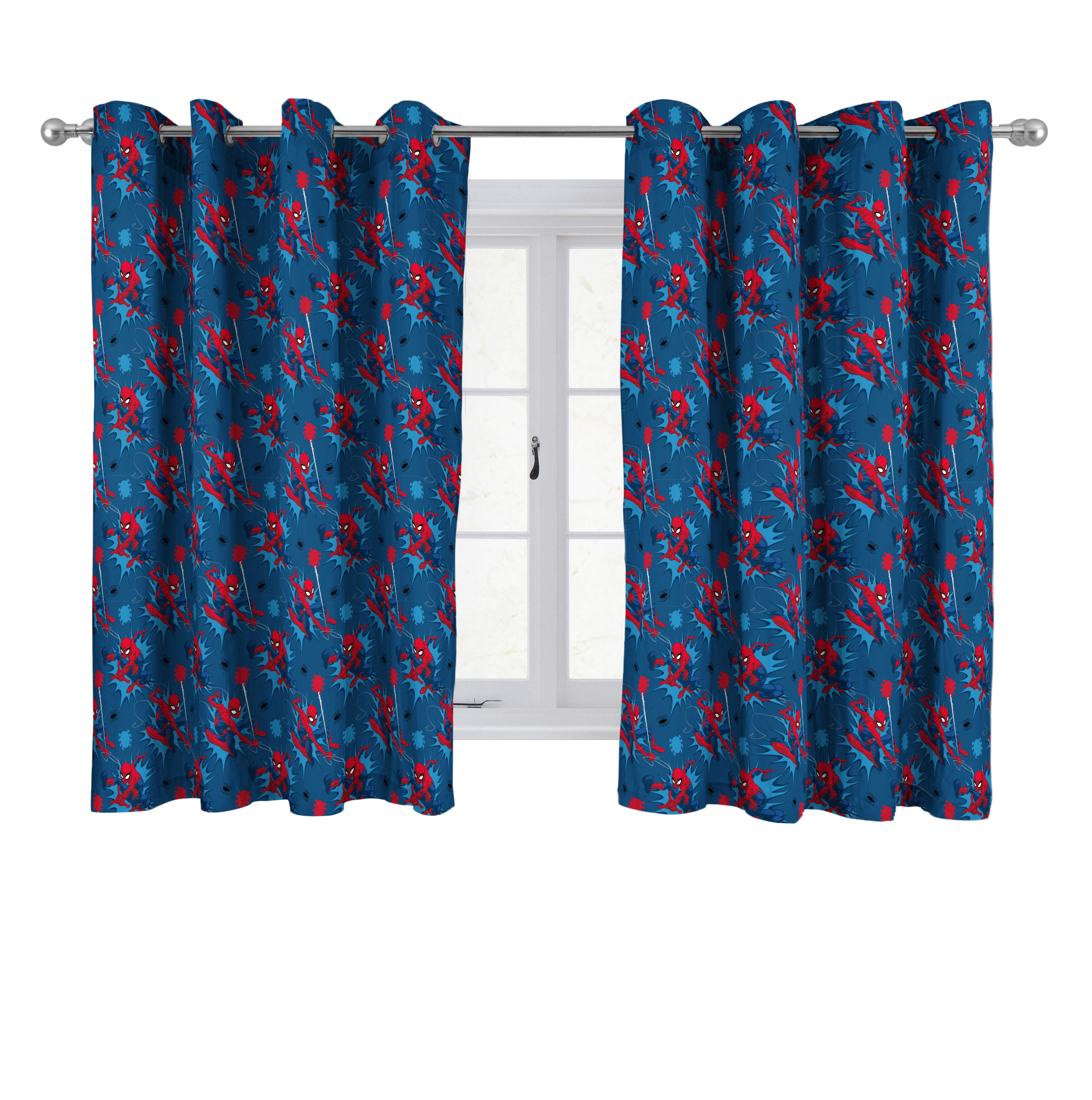 Disney Marvel Spiderman 'Spidey Daze' Eyelet Window Curtains - 2 Panels ...