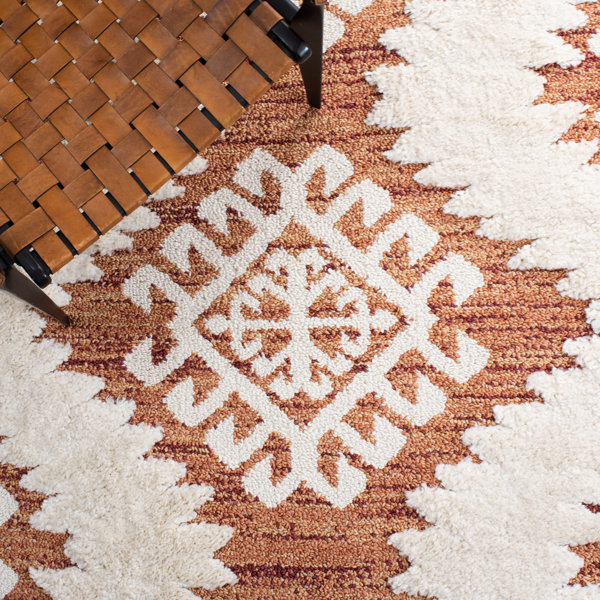 Mistana™ Demartino Performance Orange/Ivory Rug & Reviews | Wayfair