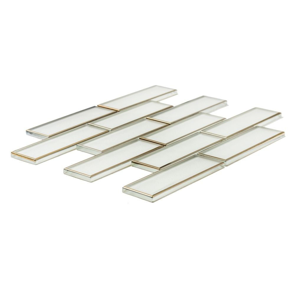 Long Island Mosaics & Tile Athena 12" x 12" Glass Brick Joint Mosaic ...