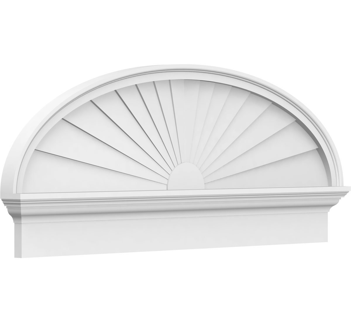 Ekena Millwork Elliptical Sunburst Architectural Grade PVC Combination ...