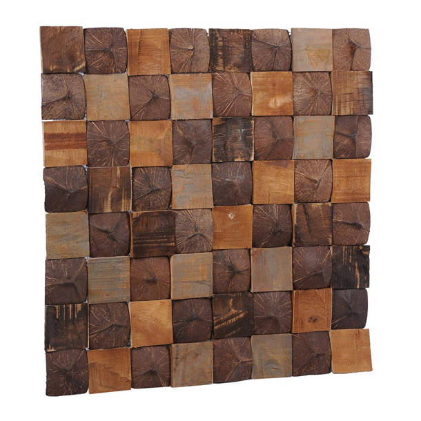 Ecotessa Artistica Coconut Shell Mosaic Tile in Fantasy Espresso | Wayfair