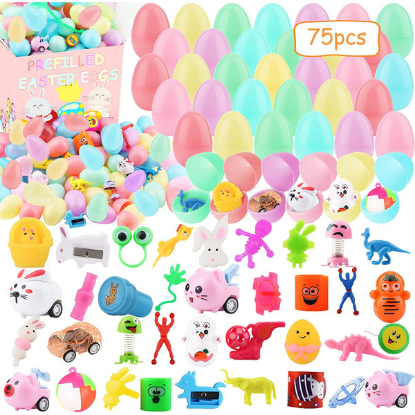 The Holiday Aisle® 75 Pre-Loaded Easter Eggs And Toys, Stuffed Easter ...