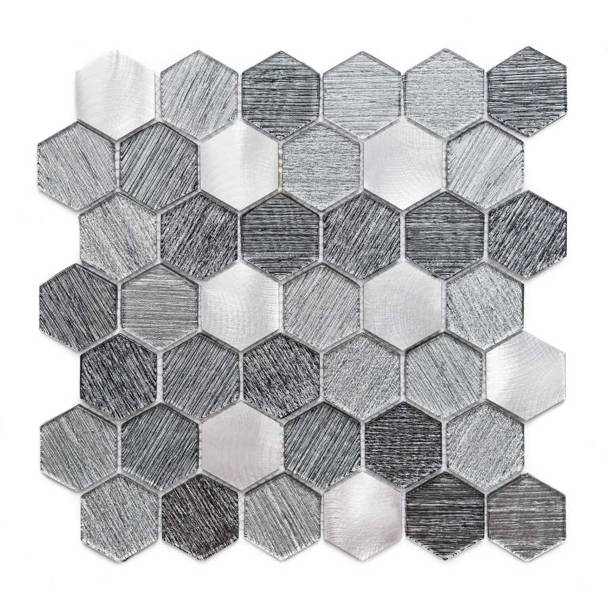 Long Island Mosaics & Tile Cosmos 1" x 3" Metal Look Mosaic Tile | Wayfair