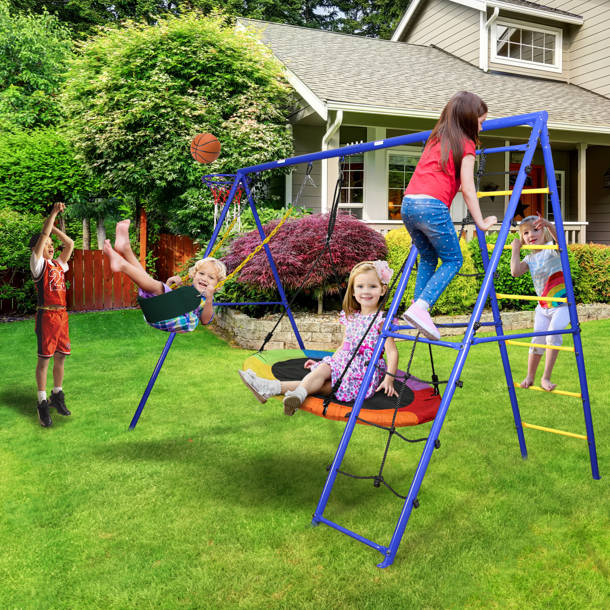 goodwish Disc Swings Seat Swing Set Climbing Rope Tree Swing With ...