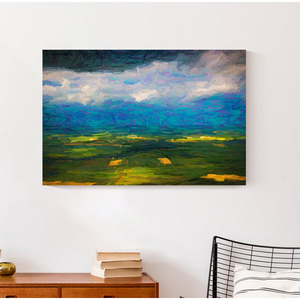 Large-abstract-landscape-art | Wayfair