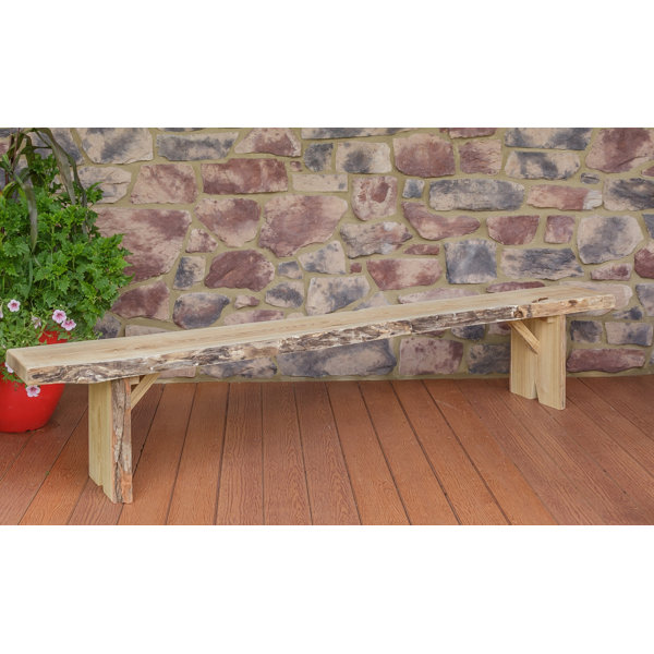Outdoor-live-edge-bench | Wayfair