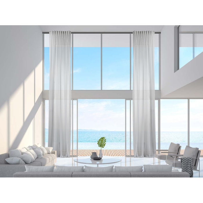 Lilijan Home & Curtain Extra Wide & Extra Long Faux Silk Crep Chifon ...