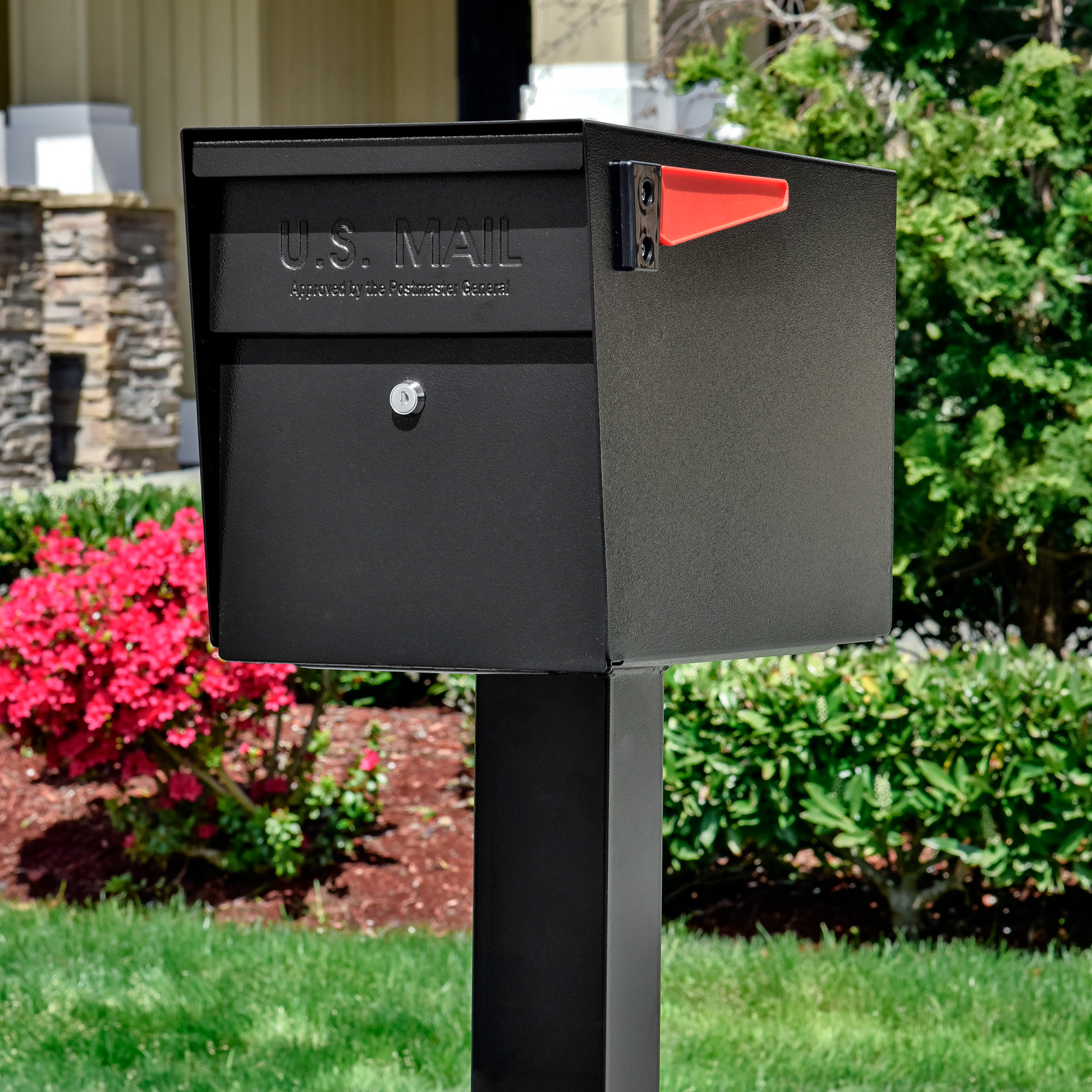 Mail Boss Locking Post Mounted Mailbox & Reviews | Wayfair
