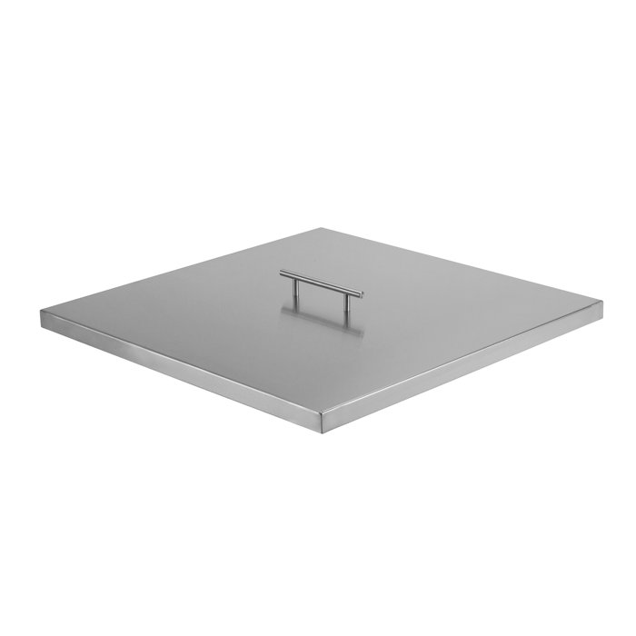 Celestial Fire Glass Stainless Steel Fire Pit Lid for Square Fire Pits ...