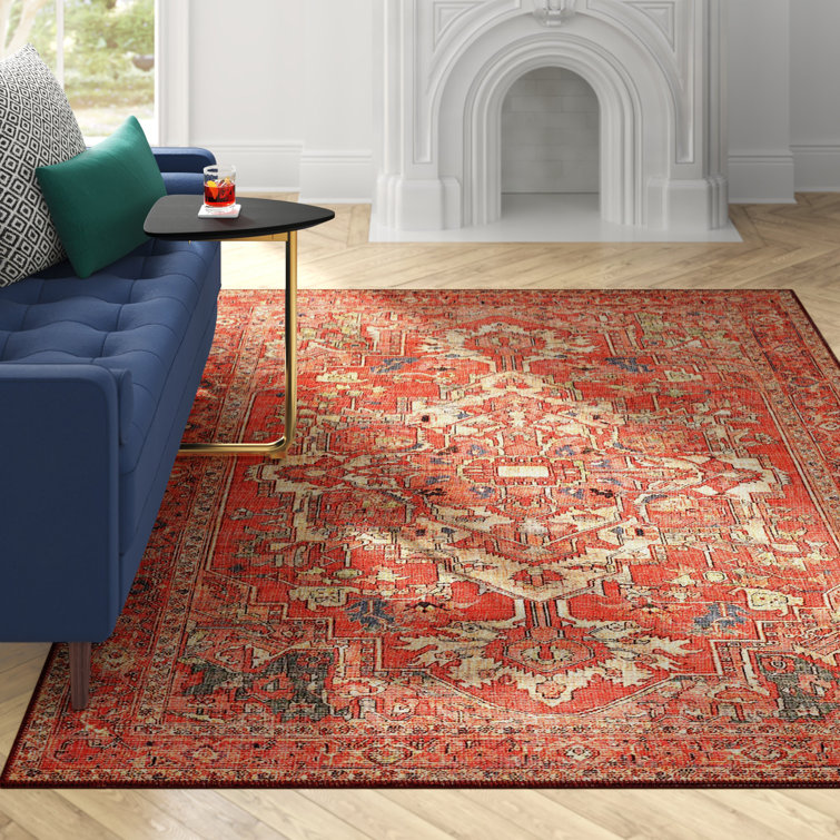 Mercury Row Thoms Flatweave Red/Beige Rug & Reviews | Wayfair.co.uk