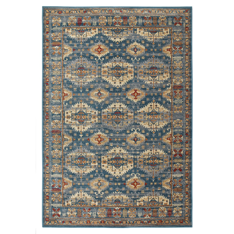 Wade Logan Mnatsagan Tufted Brown/Blue Rug & Reviews | Wayfair.co.uk