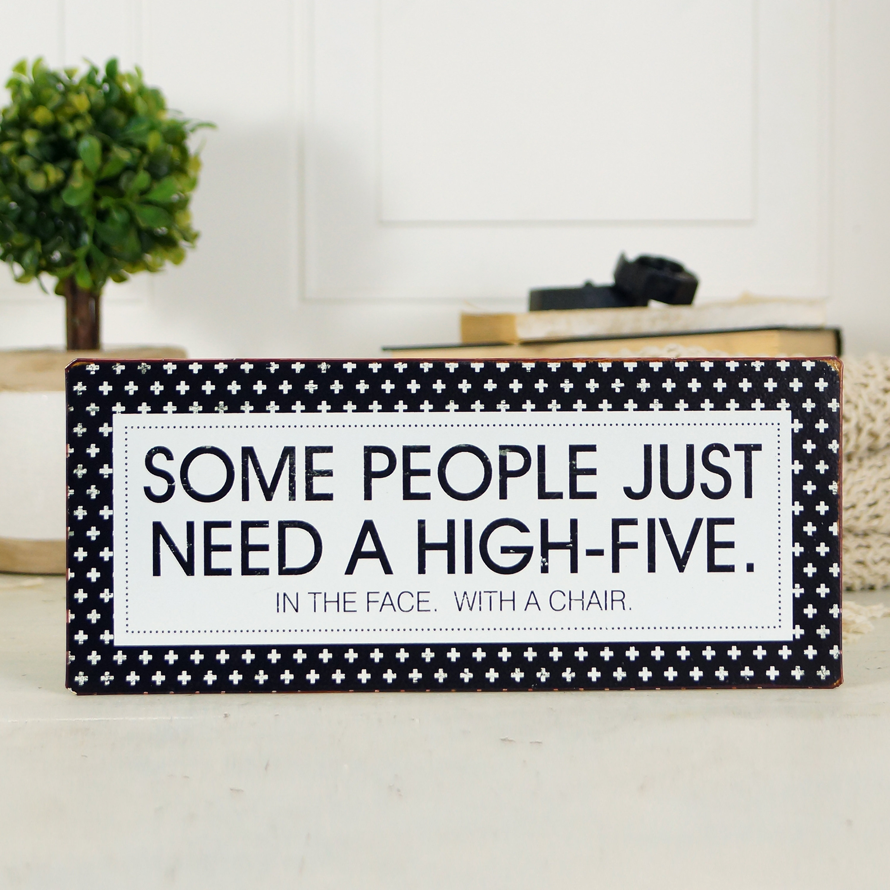 Trinx High-Five Sign Decorative Plaque | Wayfair
