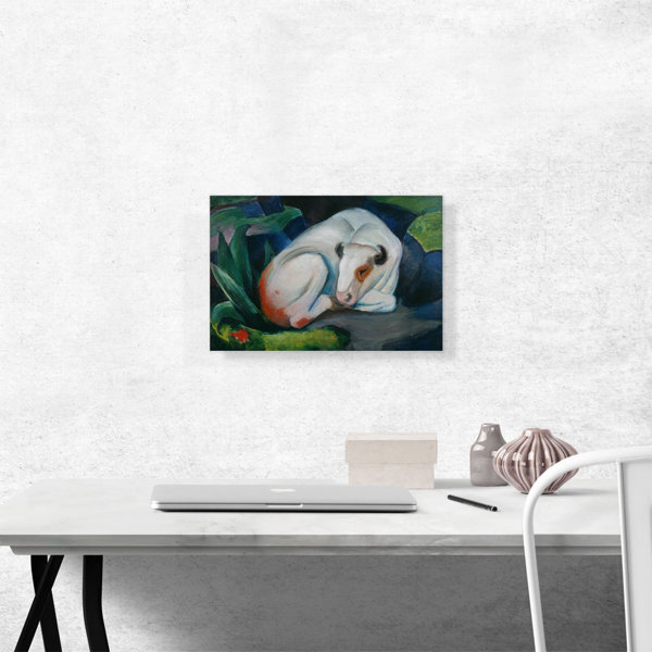 ARTCANVAS White Bull 1911 by Franz Marc - Wrapped Canvas Painting | Wayfair