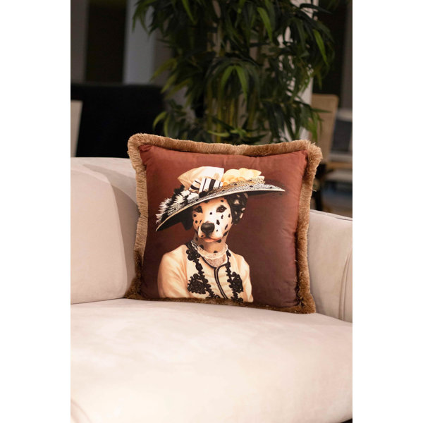 Maturi Mollett Ms. Dog Square Cushion Cover | Wayfair.co.uk