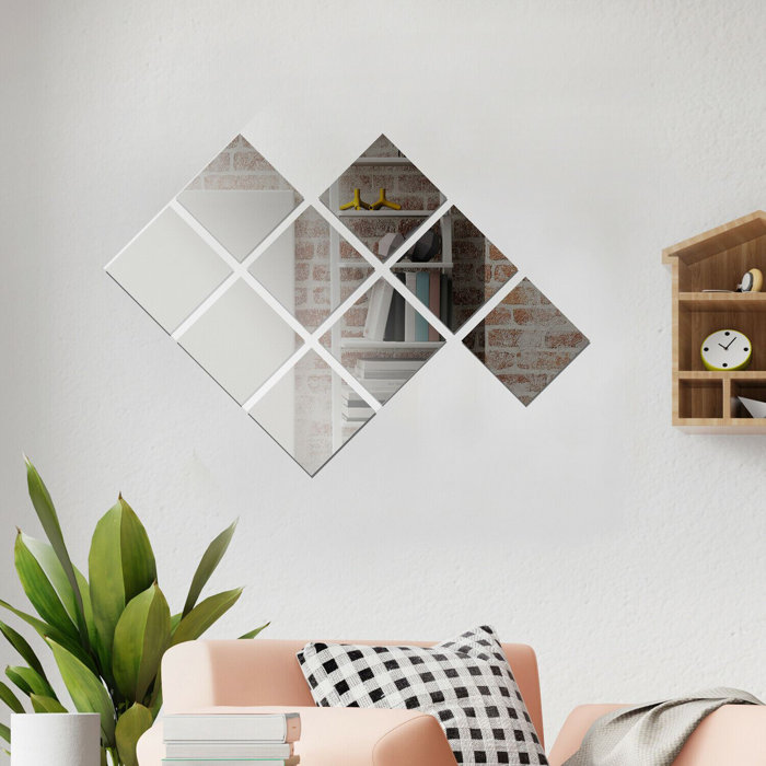 17 Stories Square Mirror 9 Piece Wall Sticker & Reviews | Wayfair.co.uk