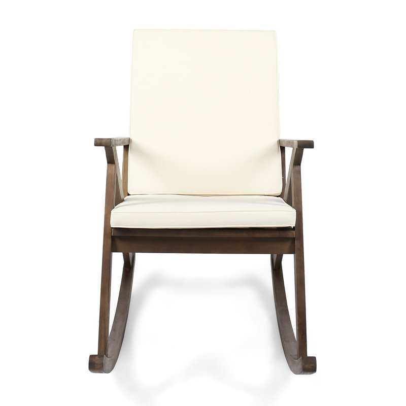 George Oliver Gerling Acacia Outdoor Rocking Chair & Reviews | Wayfair