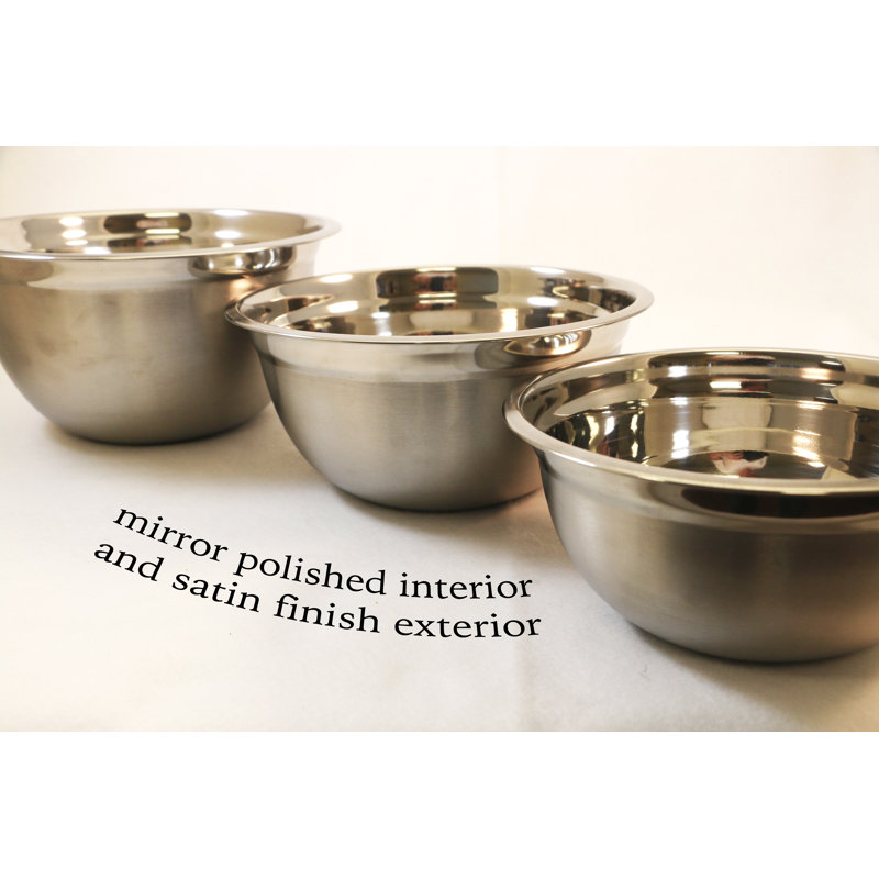 Cook Pro Stainless Steel Nested Mixing Bowl Set & Reviews | Wayfair