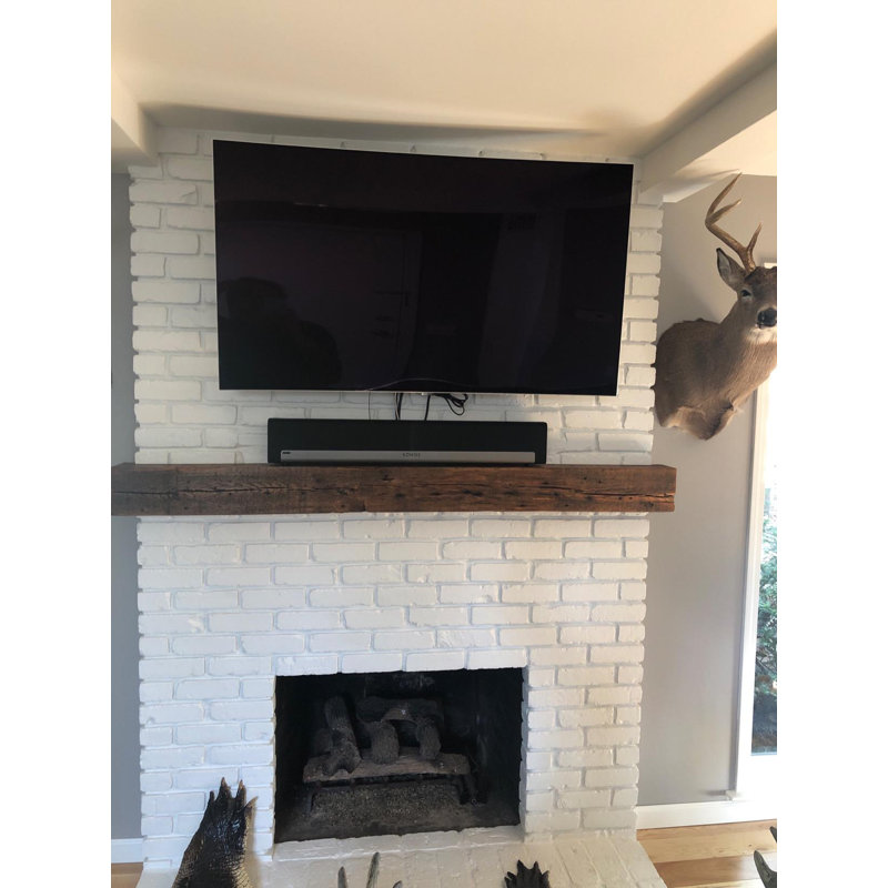 Creative Hardwoods Authentic Reclaimed Barn Beam Fireplace Mantel 6"H x ...