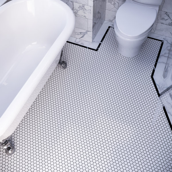 Supreme Tile Tiny 1" x 1" Porcelain Mosaic Wall & Floor Tile & Reviews ...