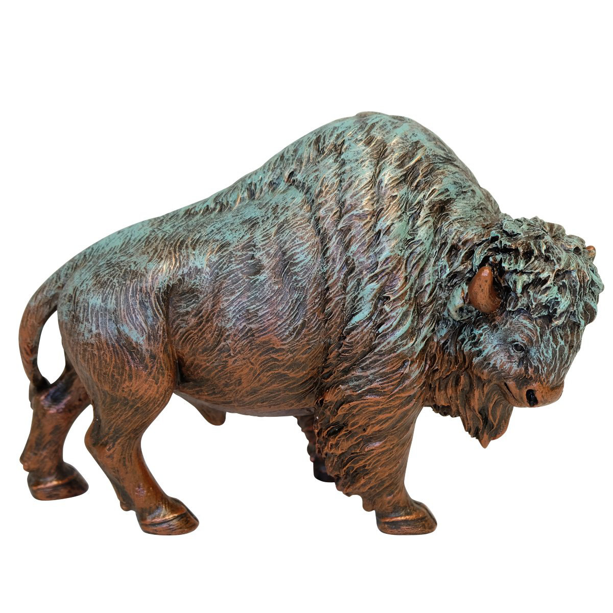 Millwood Pines Baggett Polyresin Bronze Patina North American Bison ...