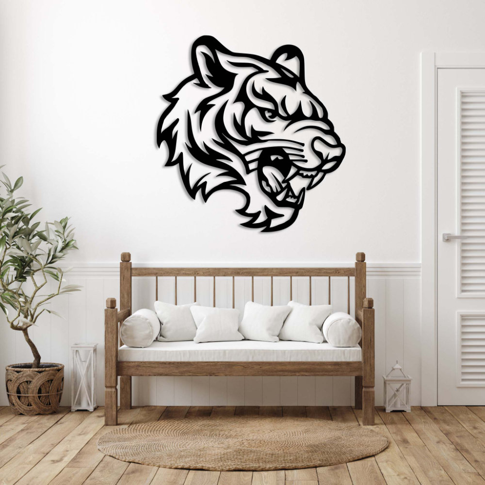Bungalow Rose Roaring Tiger Head Wall Décor | Wayfair