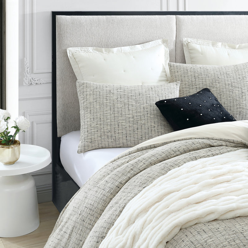 Karl Lagerfeld Paris Metallic Tweed Bedding Set | Wayfair