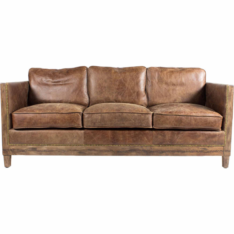 Union Rustic Sherly 72'' Leather Sofa & Reviews | Wayfair