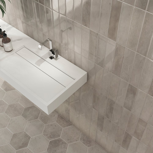 Merola Tile Capri 3" x 10" Porcelain Stone Look Subway Wall Floor Use ...