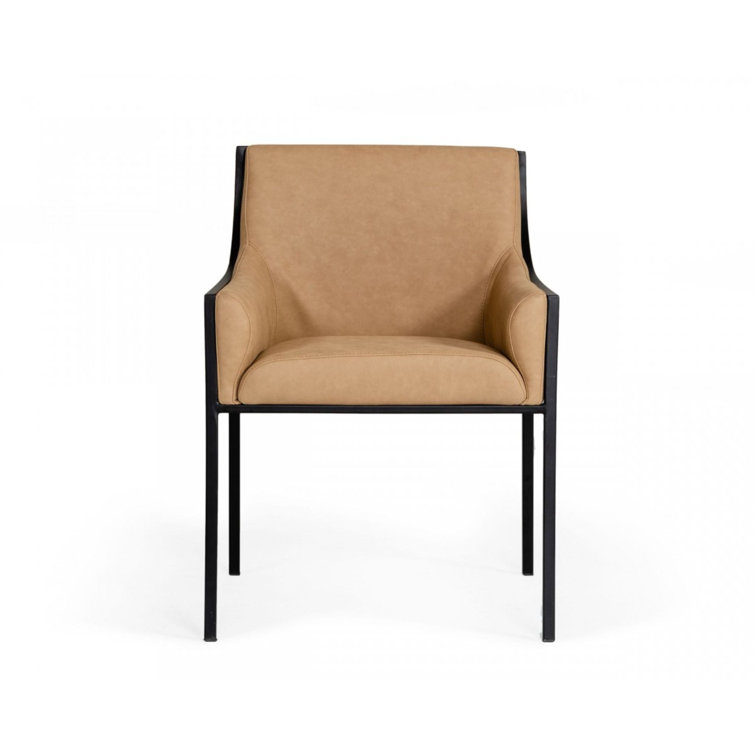 Corrigan Studio® Tan Suede Dining Chair | Wayfair