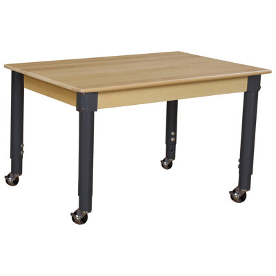 Wood Designs Hardwood Birch Tables Adjustable Height Rectangular ...