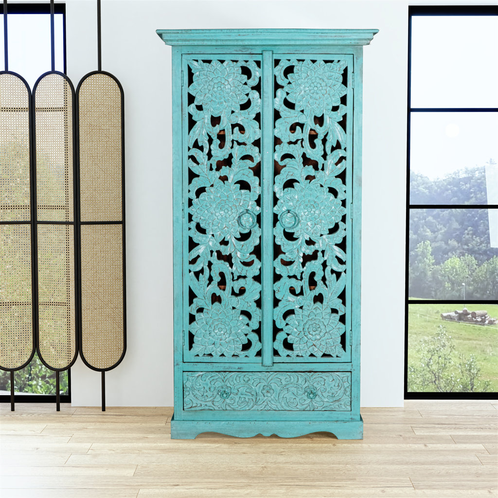 Bungalow Rose Replogle Solid Wood Armoire & Reviews | Wayfair
