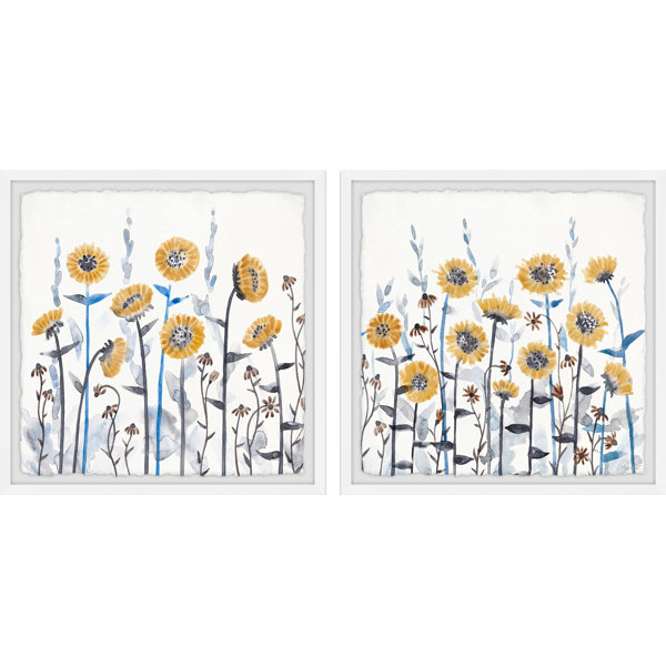 Marmont Hill Yellow Spring Flowers Diptych | Wayfair