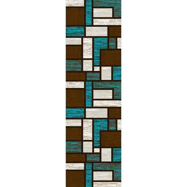 Ivy Bronx Mccampbell Machine Woven / Power Loomed Performance Blue ...