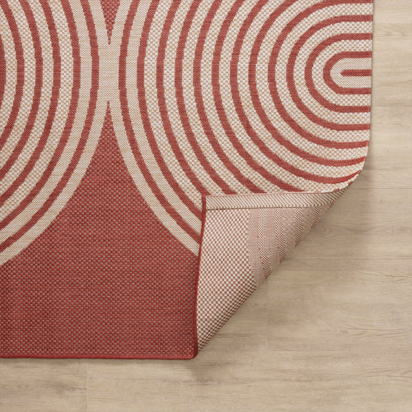 Etta Avenue™ Helmdon Performance Red/Cream Rug & Reviews | Wayfair