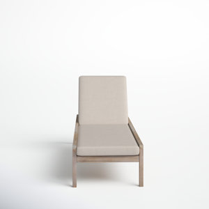 Amina Outdoor Solid Wood Acacia Chaise Lounge & Reviews | Joss & Main