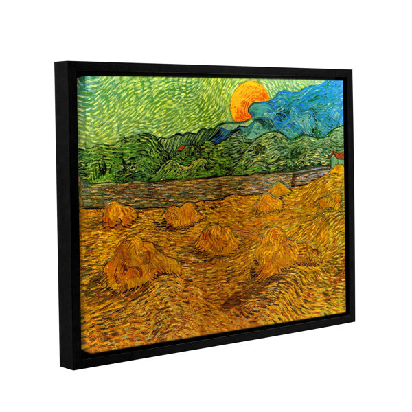 Vault W Artwork Evening Landscape With Rising Moon by Vincent Van Gogh ...